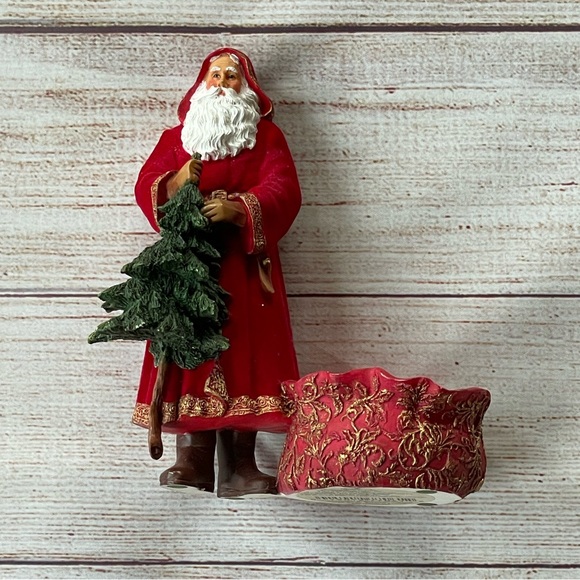 Hallmark | Holiday | Hallmark Flocked Santa Figurine Votive Candle ...